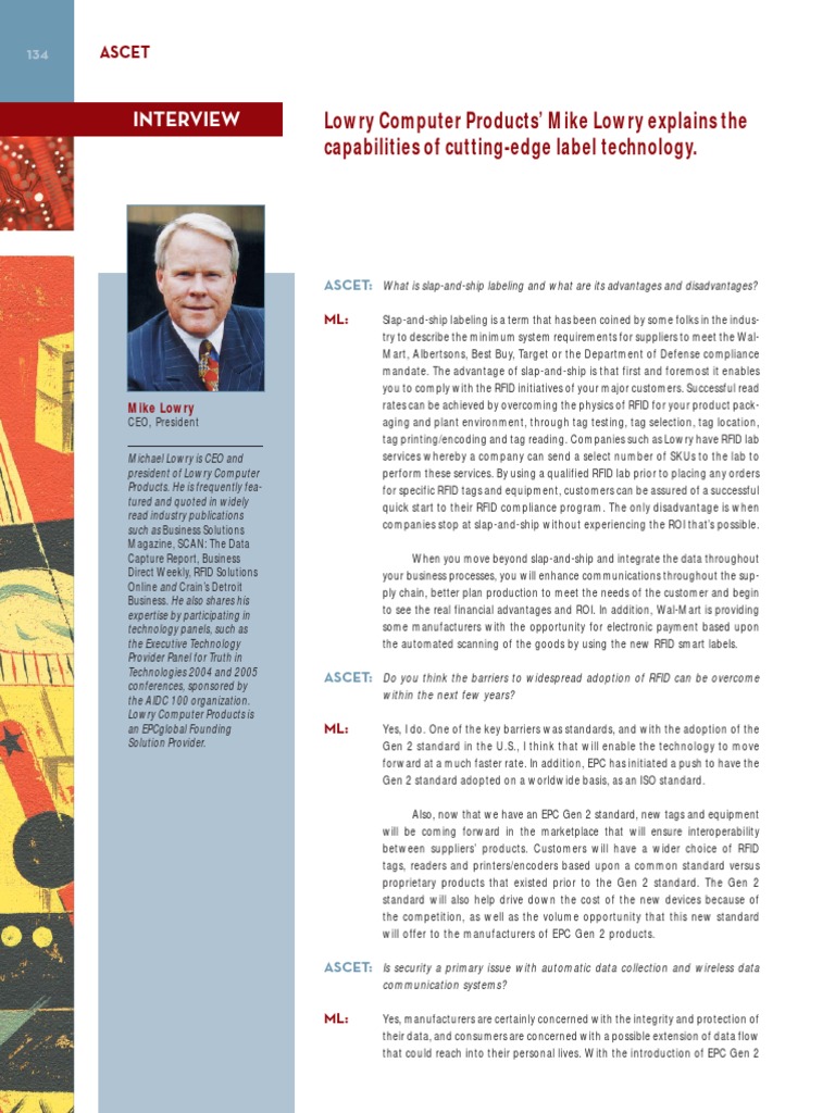 Interview: Lowry Computer Products' Mike Lowry Explains The Capabilities of Cutting-Edge Label ...