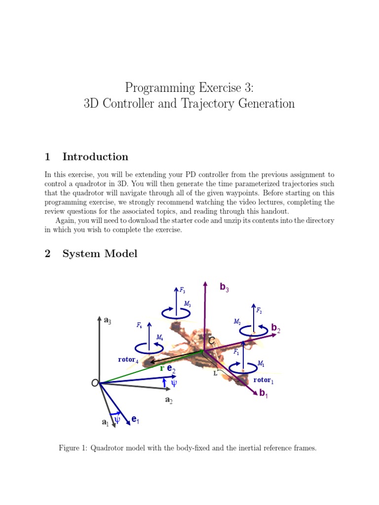 3D Trajectory Generation and PD Controller for Quadrotor Waypoint ...