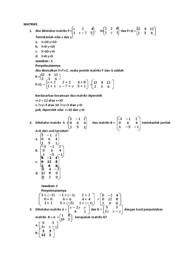 Soal Matriks | PDF