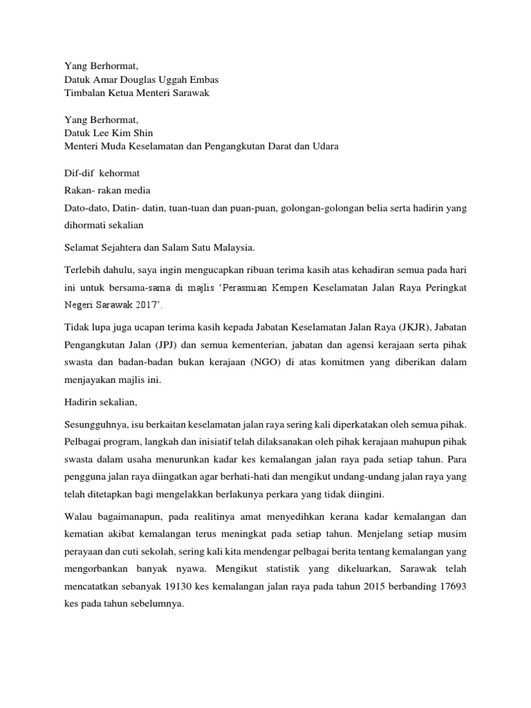 Kumpulan 3 - Skrip Pengucapan Awam | PDF