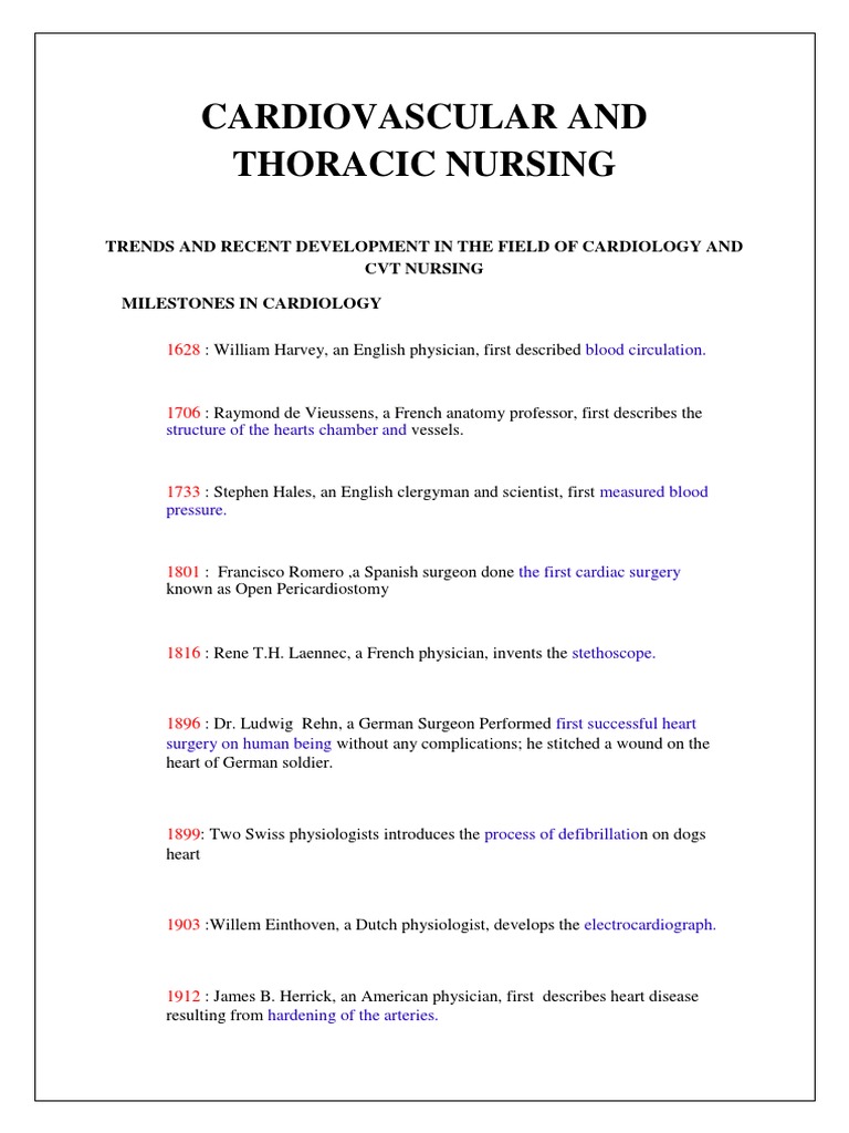 Cardiovascular and Thoracic Nursing | PDF | Cardiac Surgery | Cardiology