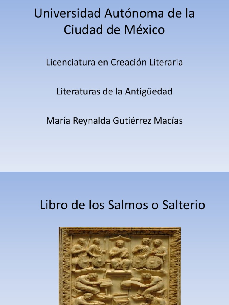 Libro de Los Salmos o Salterio | PDF | Salmos | Traducciones