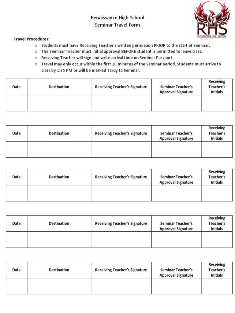 Seminar Travel Forms | PDF | International Relations | Government And ...