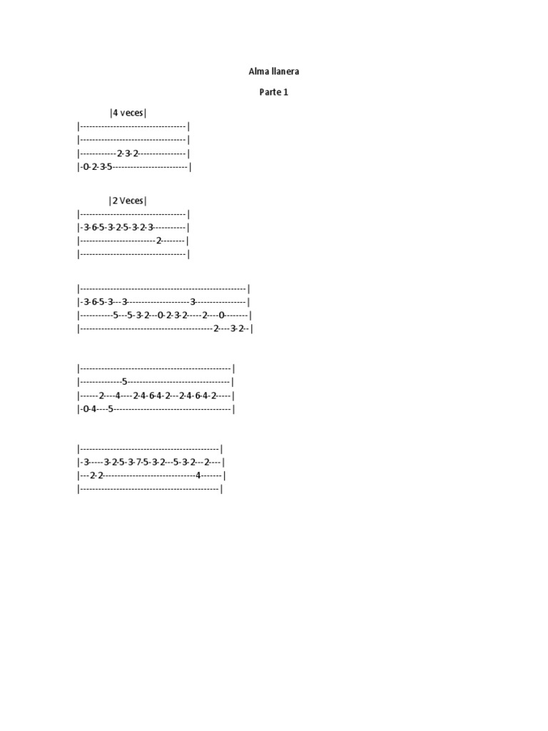 Alma Llanera Tab | PDF