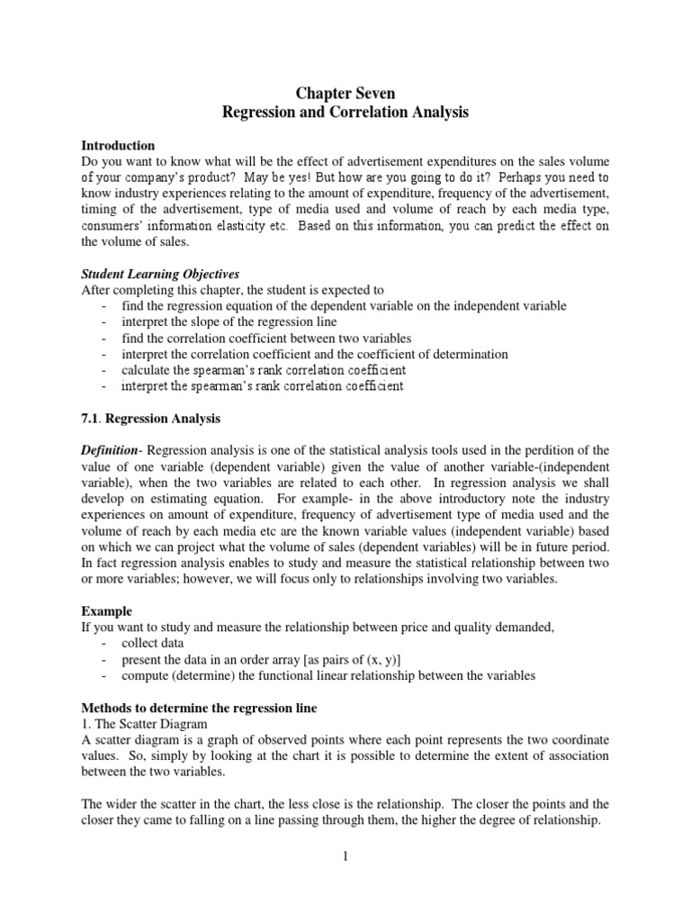Unit 7 Regration And Correlation Pdf Correlation And Dependence