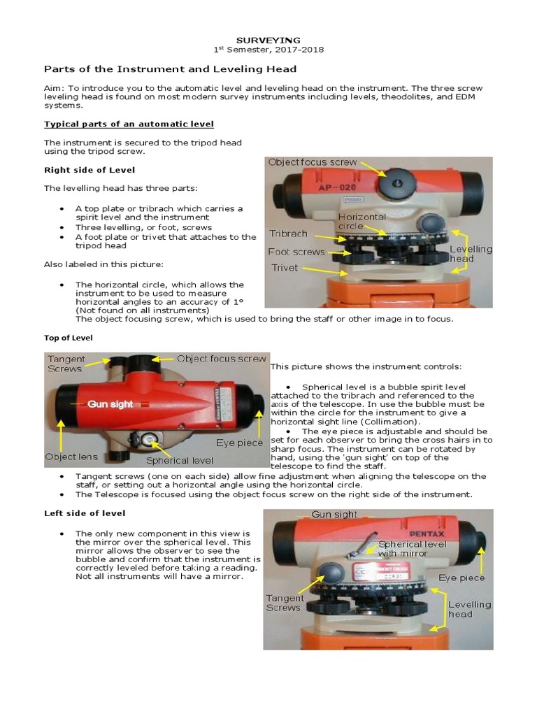 Automatic Leveling Tutorial | PDF | Surveying | Rotation