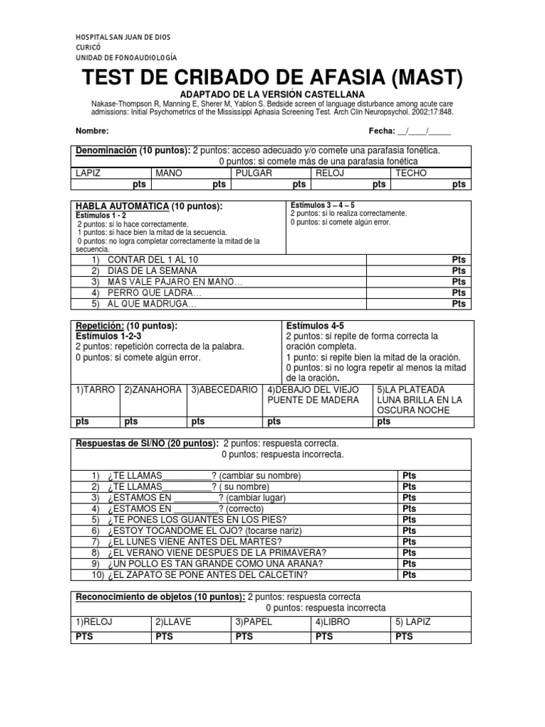 Mast | PDF | Sicología | Salud y bienestar