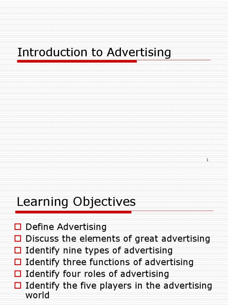 Introduction To Advertising | PDF | Advertising | Mass Media