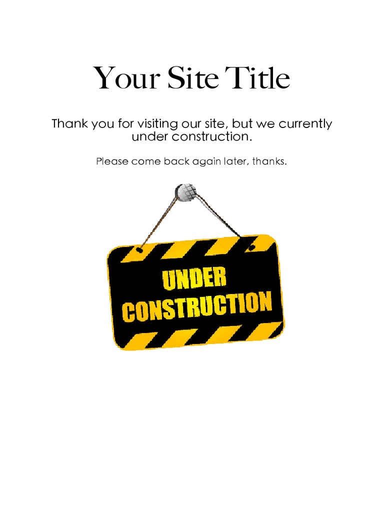 Your Site Title: Thank You For Visiting Our Site, But We Currently ...