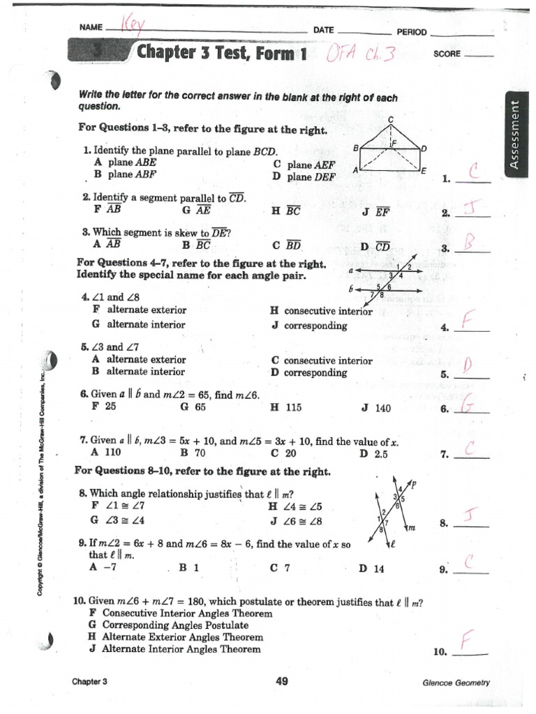 Geometry CH 3 | PDF