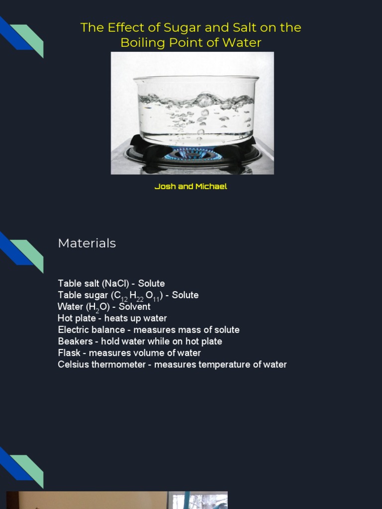 Sugar and Salt Effects on Boiling Point | PDF | Solution | Properties ...