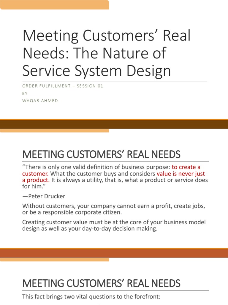 Lecture 6 - Of&CS (Meeting Customers' Real Needs) | PDF | Supply Chain ...