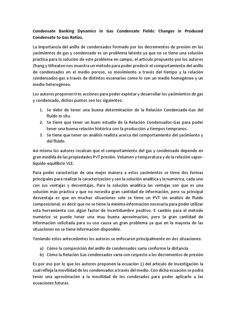 Condensate Banking Dynamics in Gas Condensate Fields | PDF | Gases ...