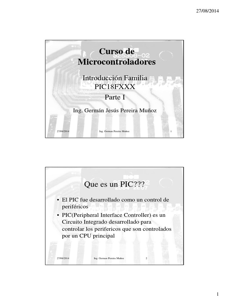 0 - 0 Introduccion A Los Micro PIC18FXXX (Modo de Compatibilidad) PDF ...