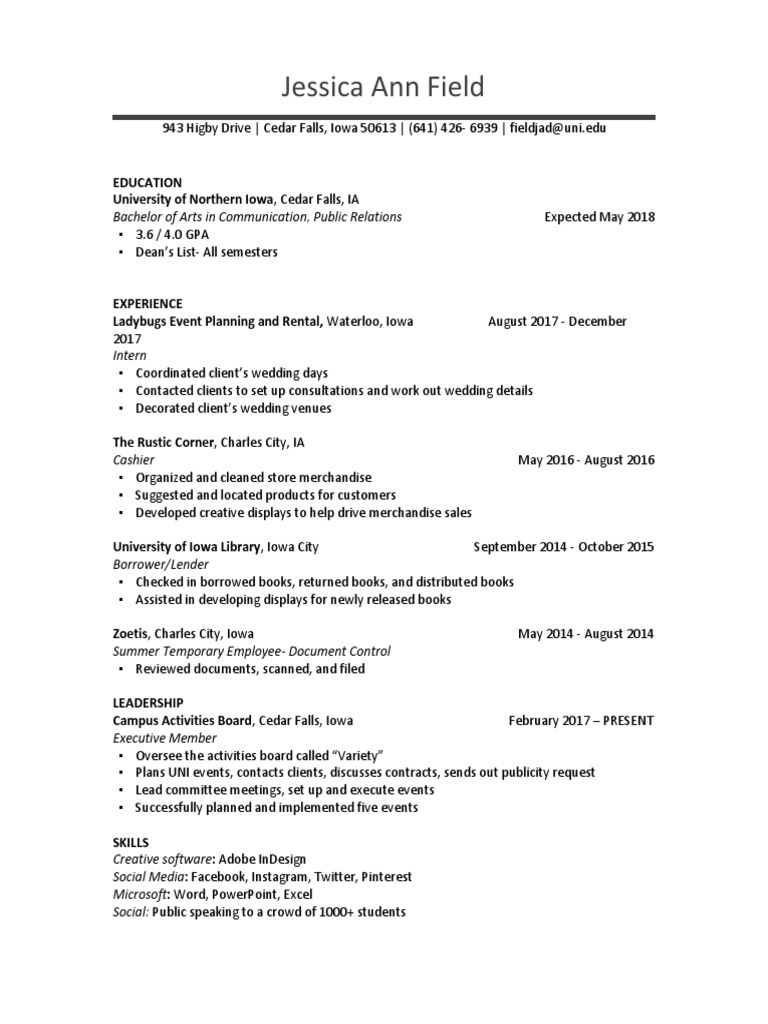 Final Resume PT 0 | PDF