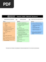 WHO Surgical Safety Checklist: Sign in Sign Out | PDF | Surgery | Medicine