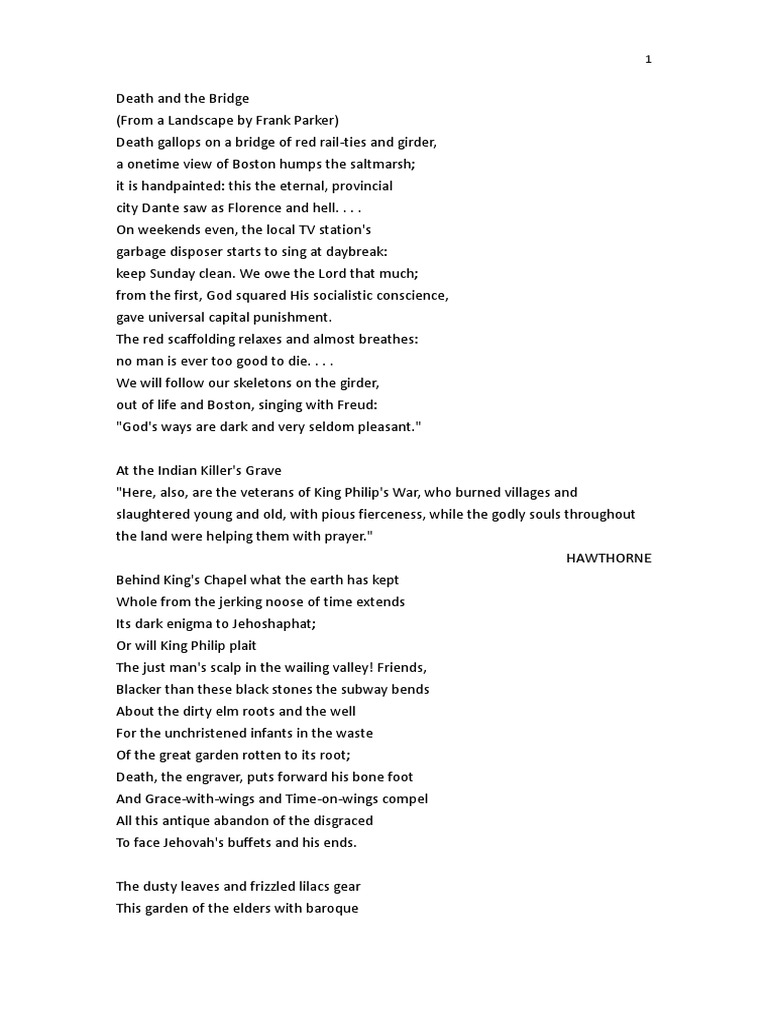 Robert Lowell Poetry | PDF | Nature