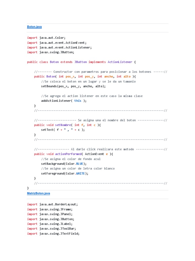 Matriz de Botones en Java | PDF | Formalismo (deductivo) | Java (lenguaje de programación)