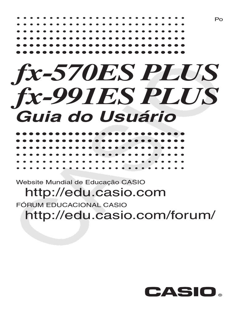 CASIO FX 991ES PLUS PT PDF | PDF | Fração (Matemática) | Cálculo