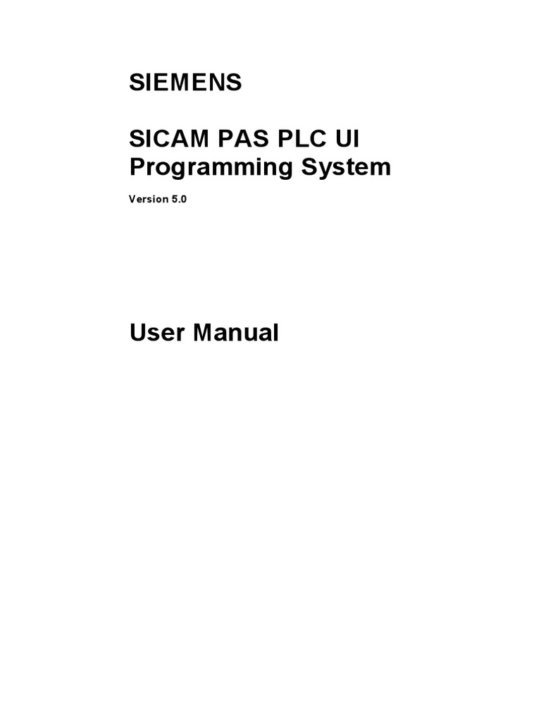 Sicam Pas PLC Ui | PDF | Data Type | User Interface