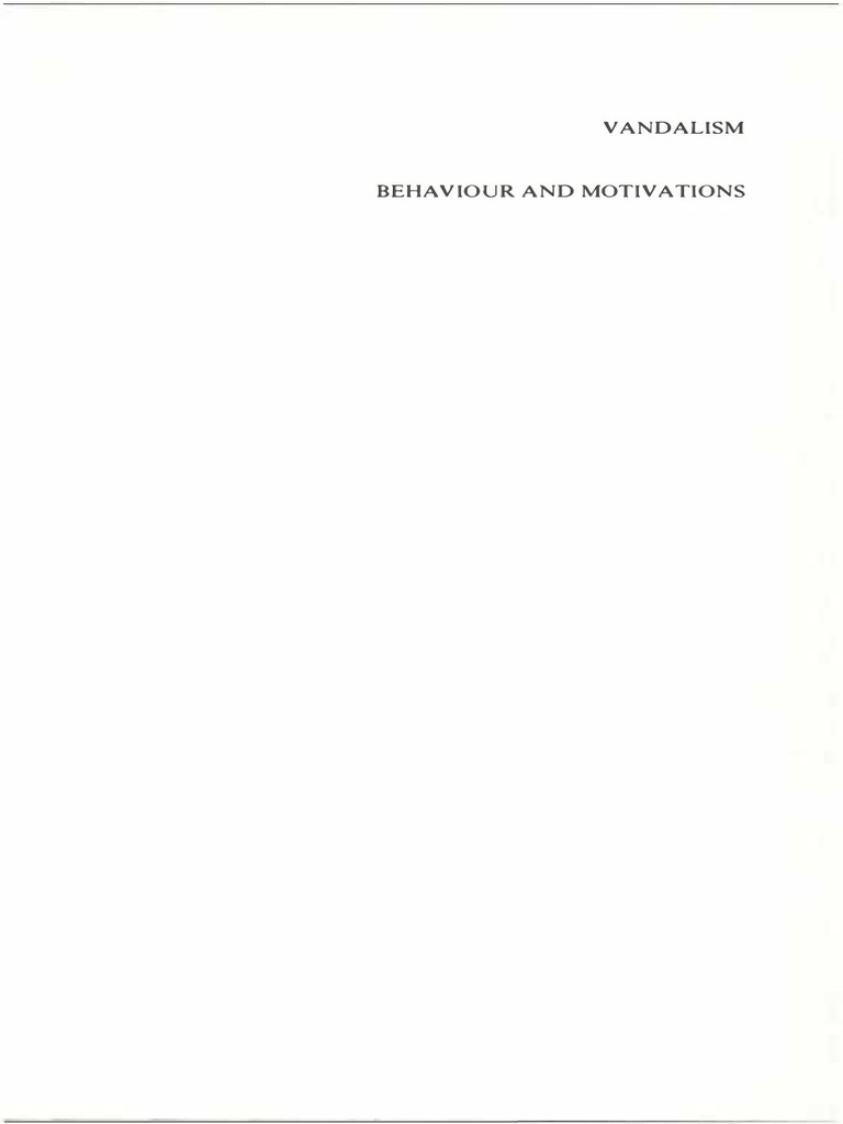 Vandalism Behavior and Motivations | PDF | Social Group | Norm (Social)