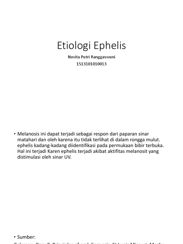 Etiologi Ephelis | PDF