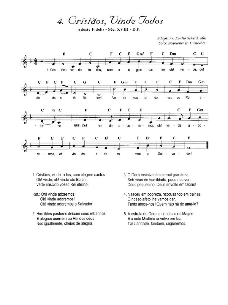 Comunhão Cristãos,Vinde Todos | PDF