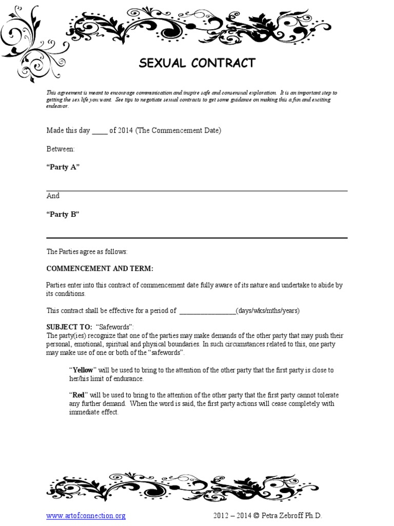 Sexual Contract Open Relationships Pdf Pdf Anal Sex Sexual Intercourse