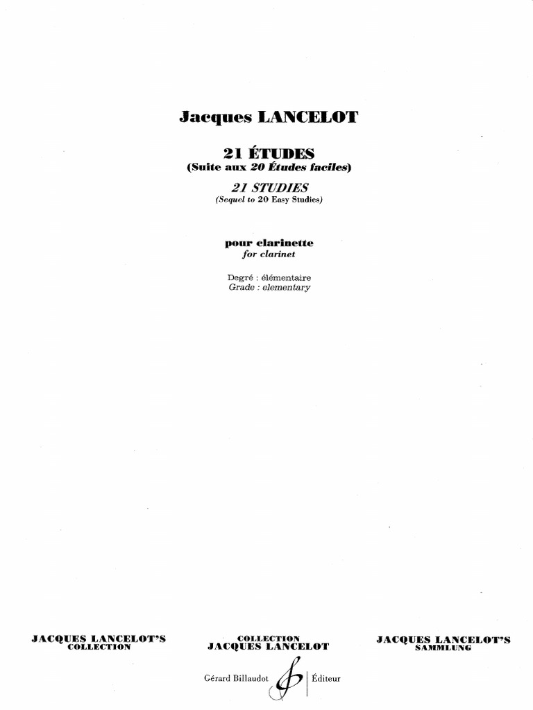 Lancelot. 21 Estudios Fáciles PDF | PDF