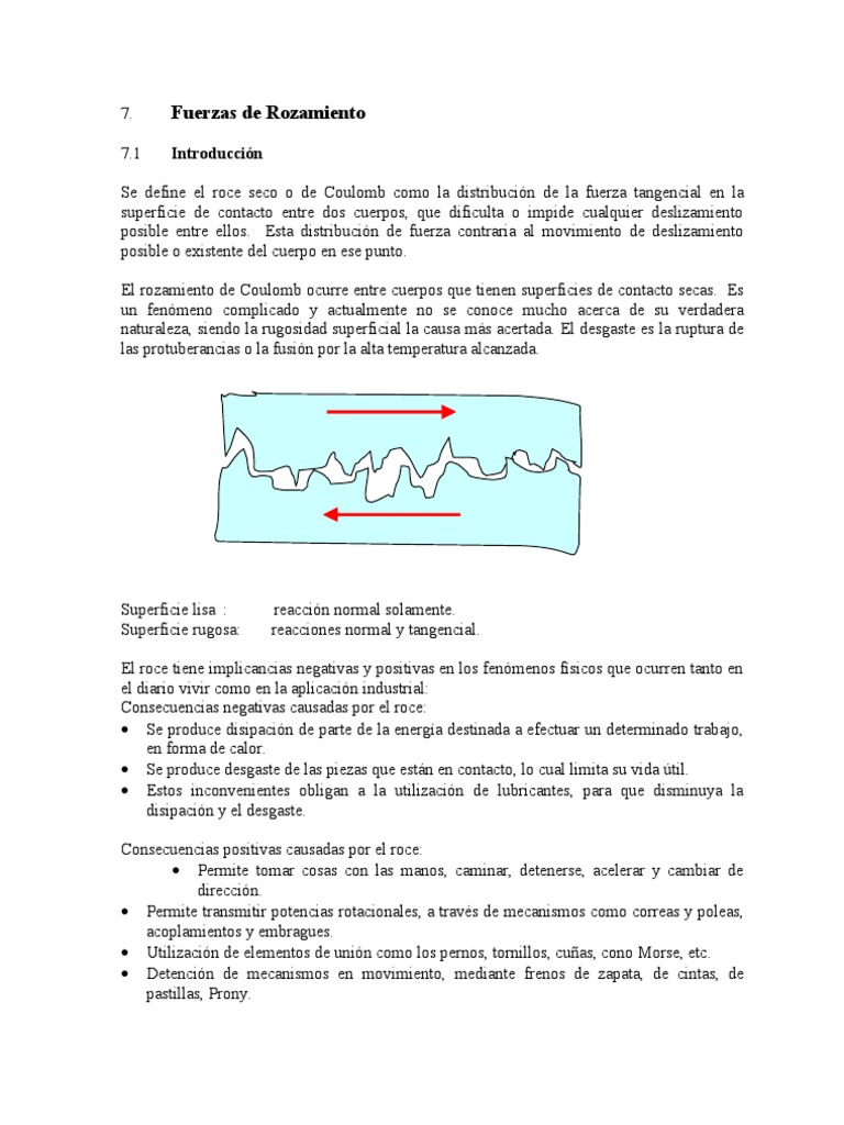 Leyes y Aplicaciones del Rozamiento | PDF | Fricción | Ciencia de los ...