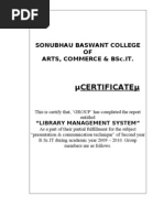 Class 12 CS Project - Library Management System | PDF | Python (Programming Language) | My Sql