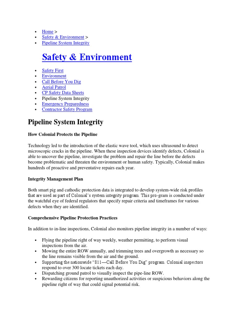Pipeline Integrity Management Practices | PDF | Pipeline Transport ...