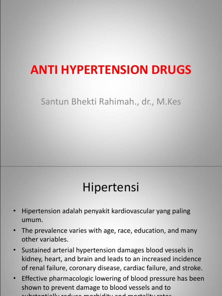 Antihypertensive Drug Overview | PDF | Hypertension | Blood Pressure