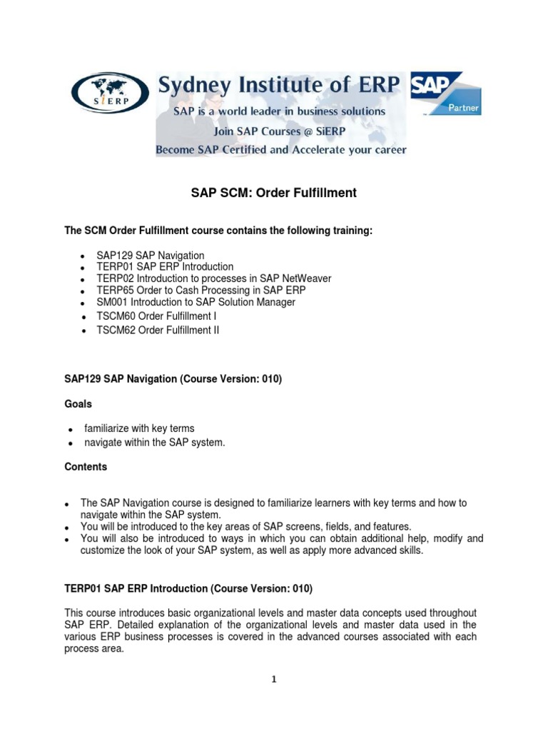 SCM Order Fulfillment Outline | PDF | Business Process | Sales