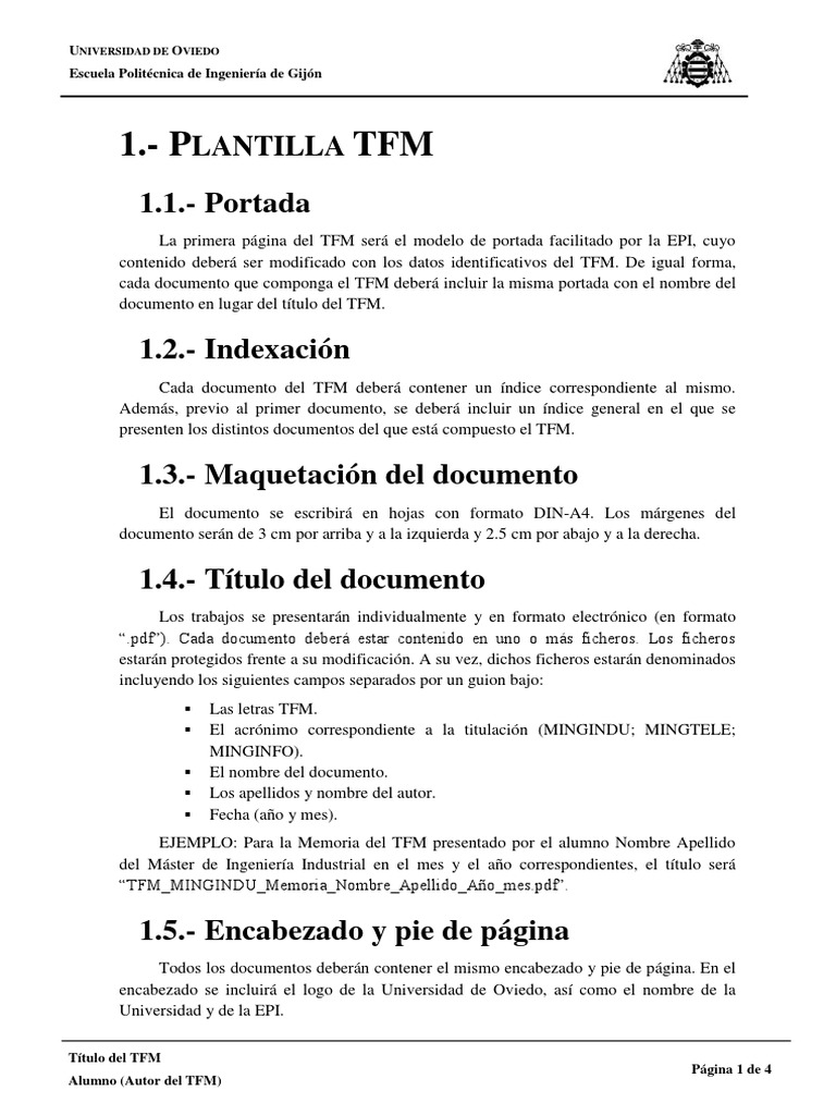 Guía de Formato para TFM EPI Gijón | PDF | Science | Ciencia y Tecnología