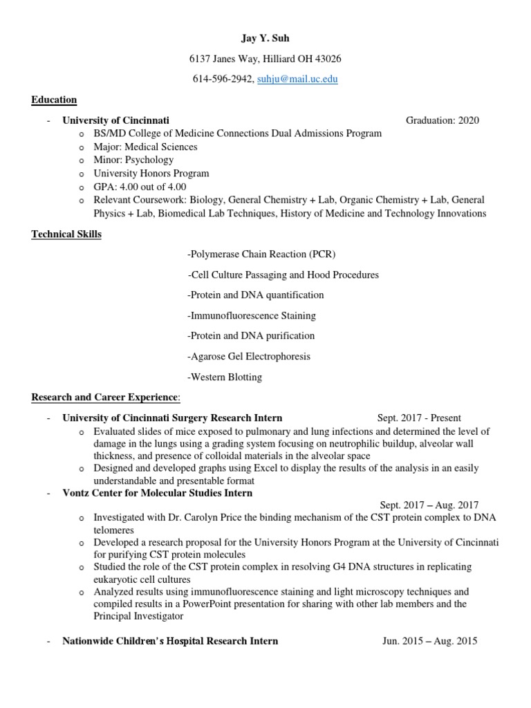 Surf Resume | Download Free PDF | Proteins | Life Sciences