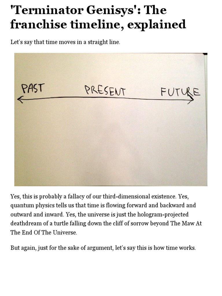 Terminator Genisys - The Franchise Timeline Explained | PDF ...