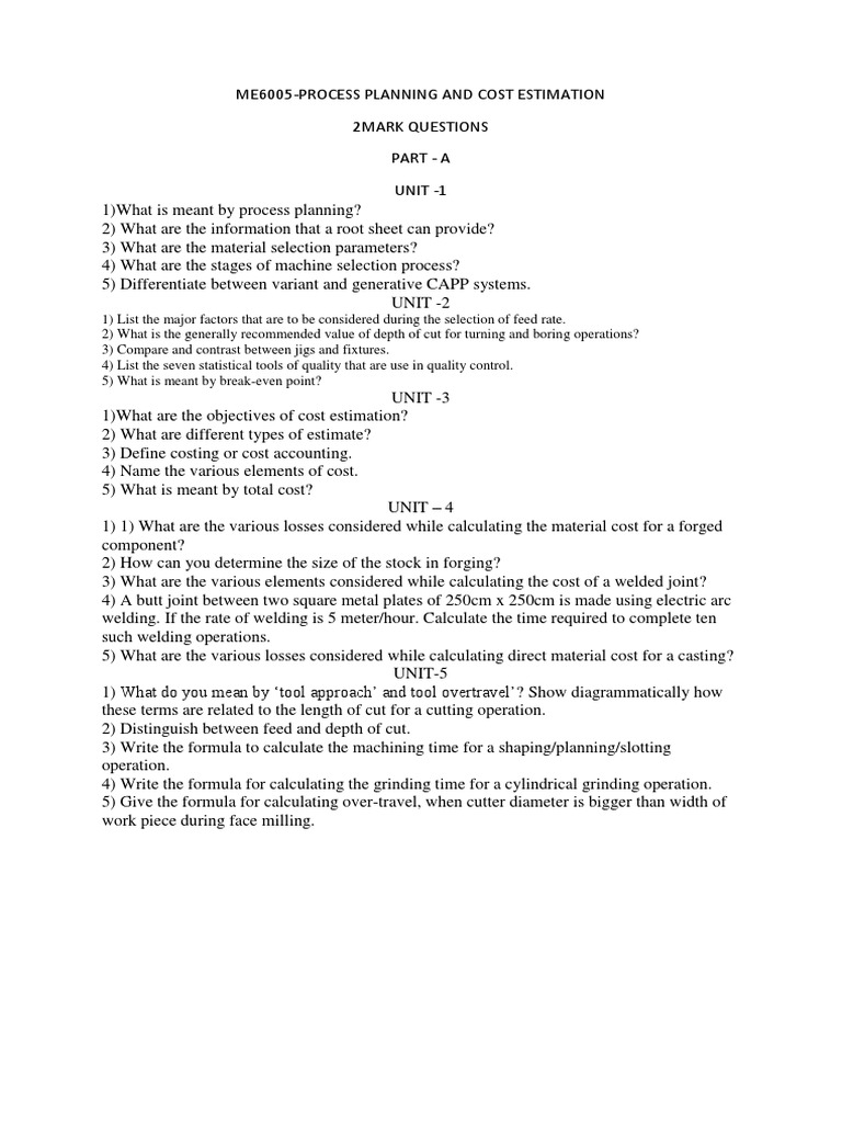 Ppce 2marks &16 Marks | PDF | Welding | Construction