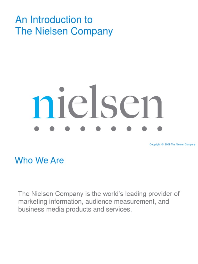 The Nielsen Company Overview Presentation | PDF | Business | Marketing