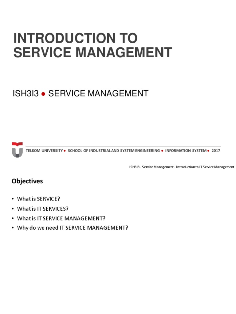 ITSM Week01 - Introduction To ITSM | PDF | Itil | It Service Management