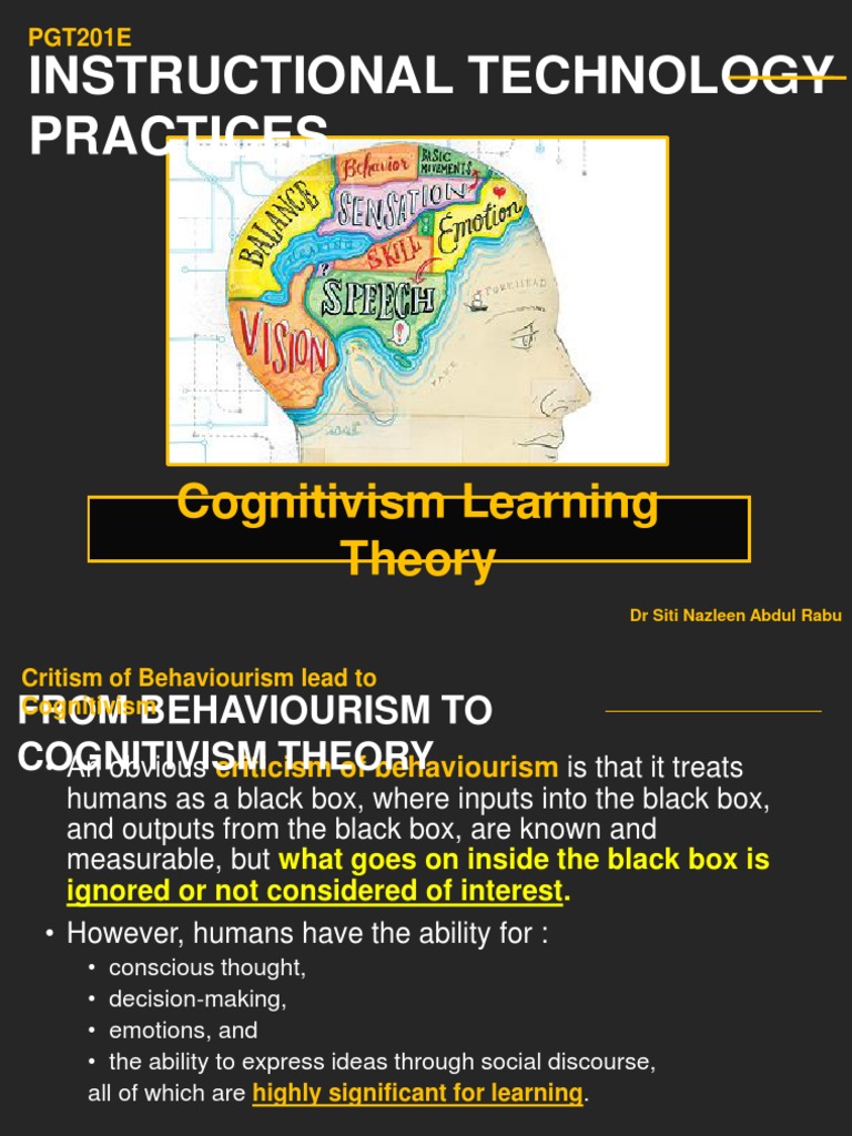 Lecture 3 Cognitivism | PDF | Behaviorism | Instructional Design