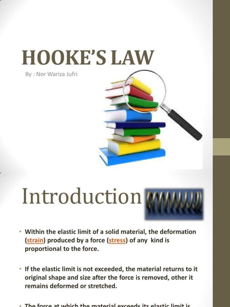Hooke's Law | PDF | Elasticity (Physics) | Deformation (Mechanics)