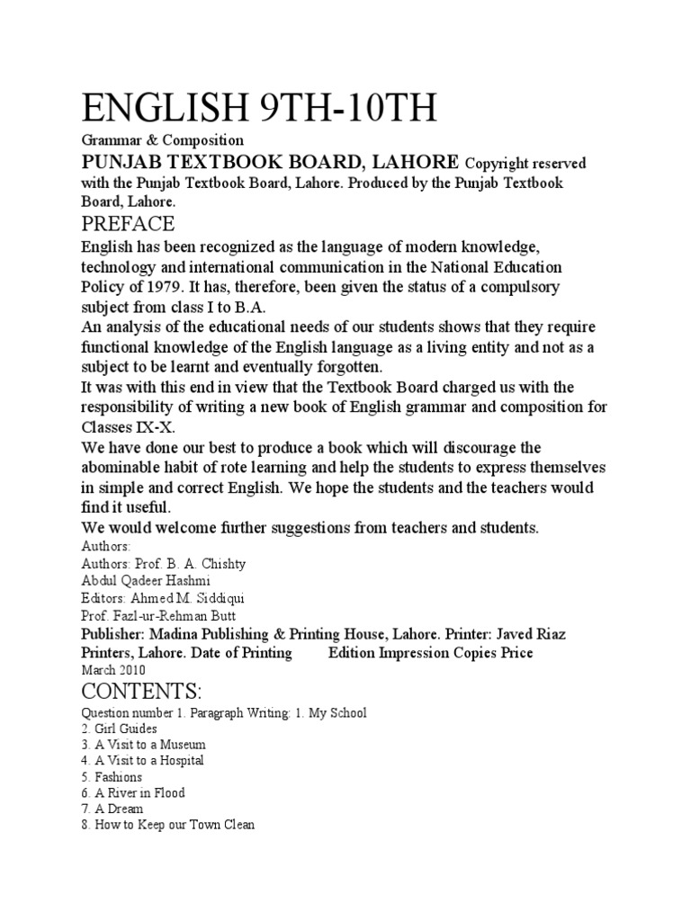 English Grammer Class 9th 1 PDF | PDF | Grammatical Tense | Textbook