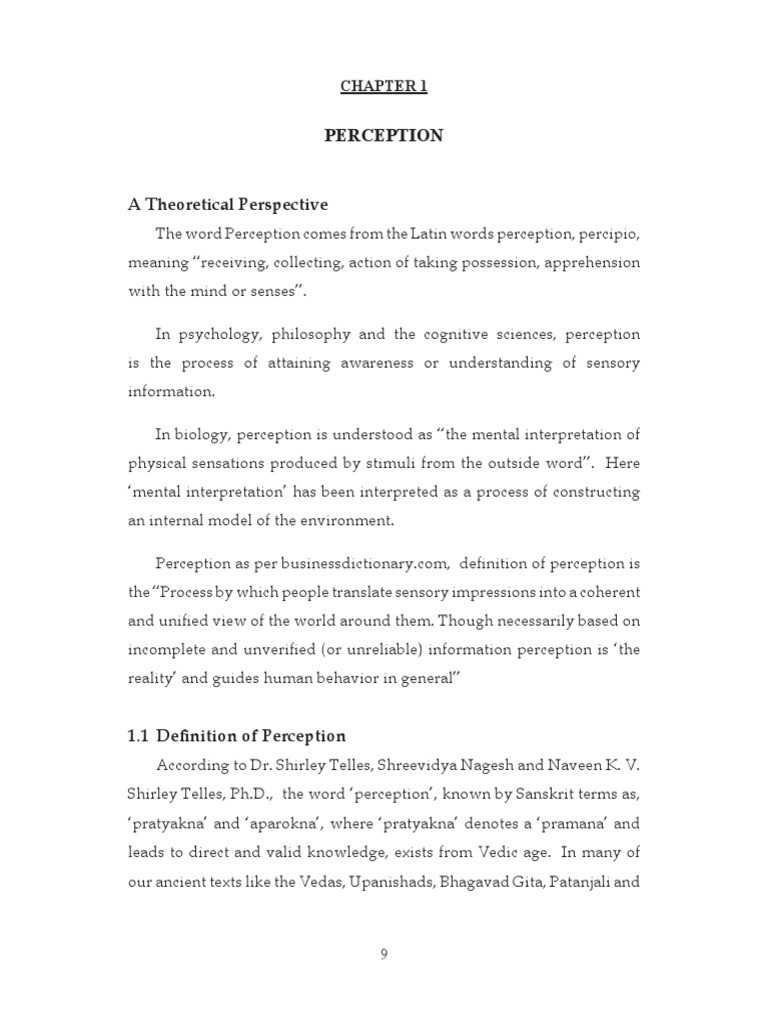 Perception | PDF | Perception | Attitude (Psychology)