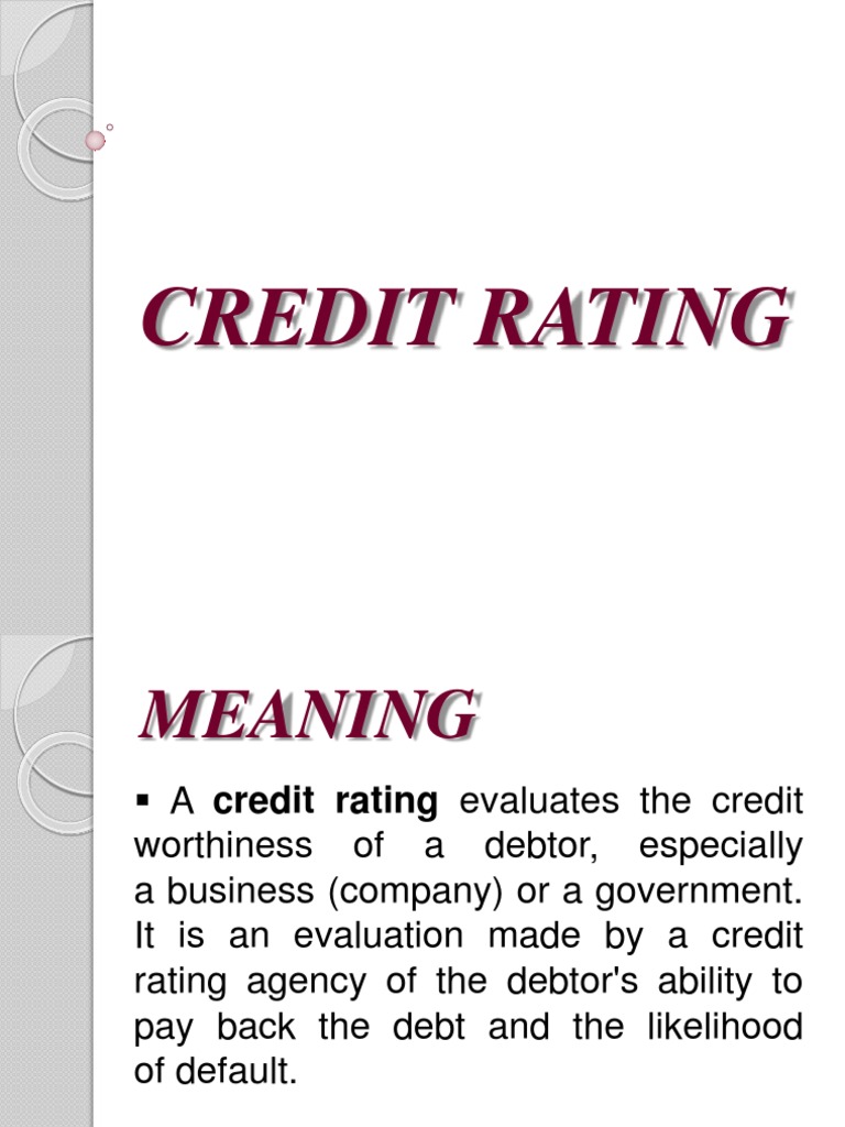 Credit Rating | PDF | Bond Credit Rating | Credit Rating