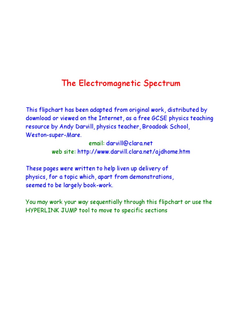Understanding the Electromagnetic Spectrum | PDF | Ultraviolet | Radio