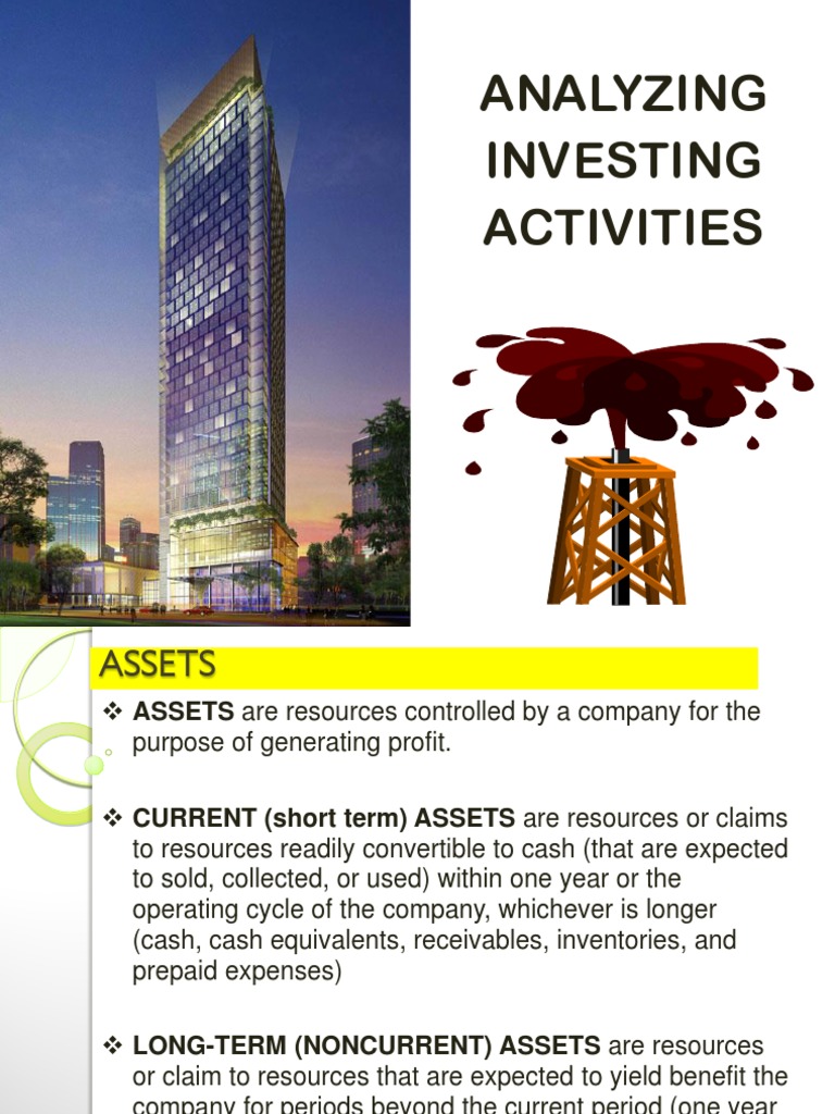 Investing Activities Analysis Guide | PDF | Securitization | Depreciation