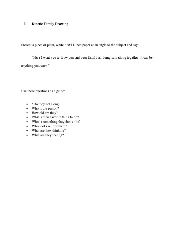 Kinetic Family Drawing Guide | PDF | Social Science