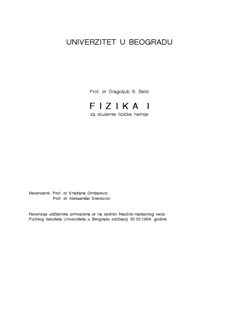 Fizika 1 | PDF