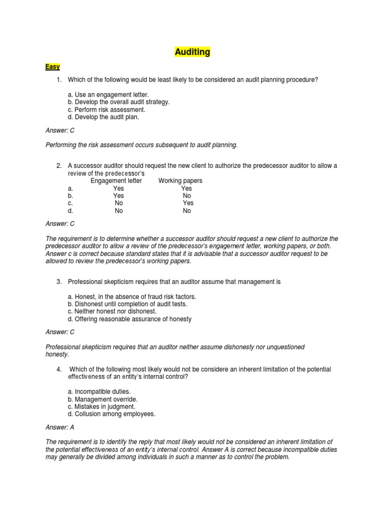 AGS CUP 6 Auditing Elimination Round | PDF | Auditor's Report ...
